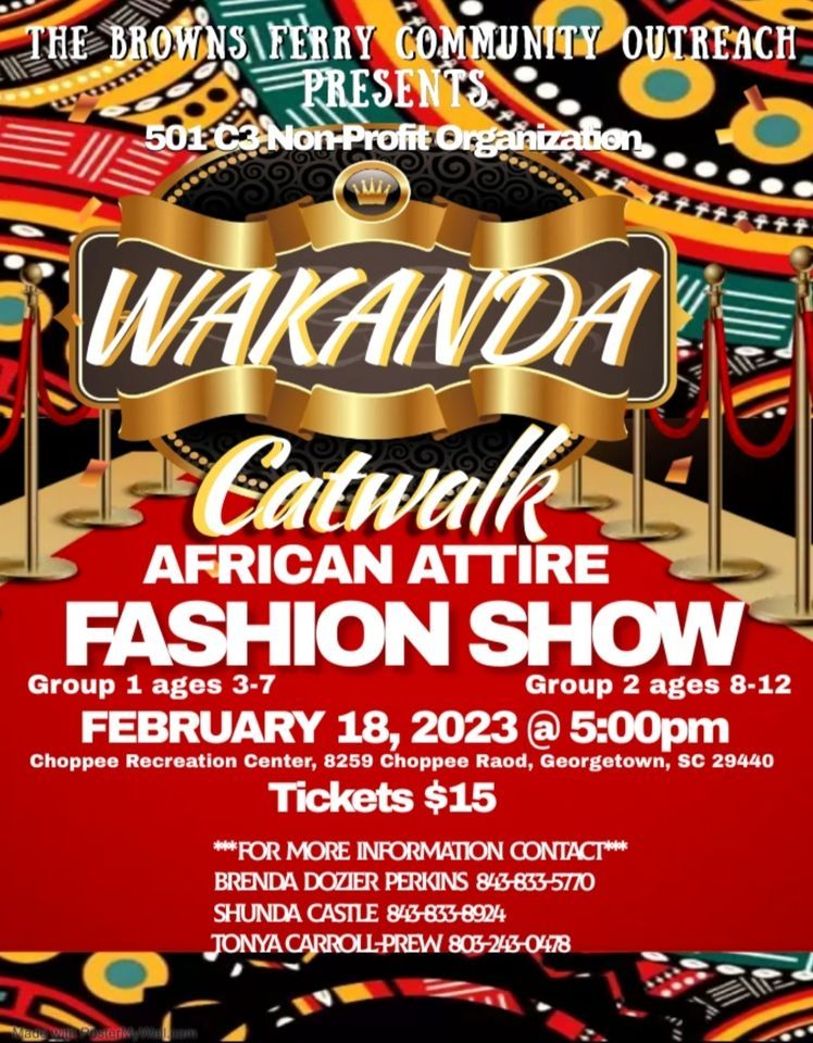 kids wakanda catwalk African attire at Choppee Recreation Center at ...