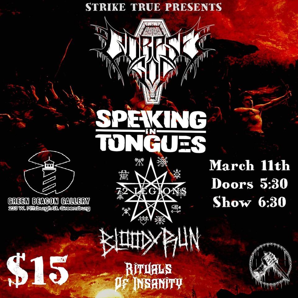 CORPSE GOD w/ Speaking In Tongues, Bloody Run, 72 Legions & Rituals Of ...
