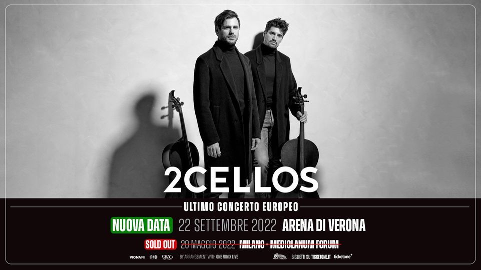 2CELLOS - Arena di Verona - 22 settembre 2022 at Arena di Verona on ...