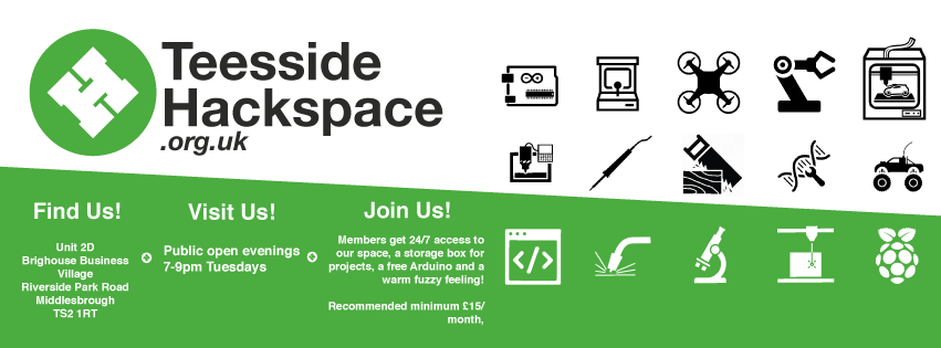 Public open evening at Teesside Hackspace, Middlesbrough on 15th November, 2022