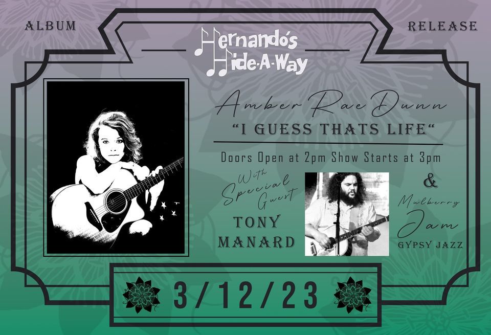 Amber Rae Dunn ALBUM RELEASE at Hernandos Hideaway, Memphis on 12th ...