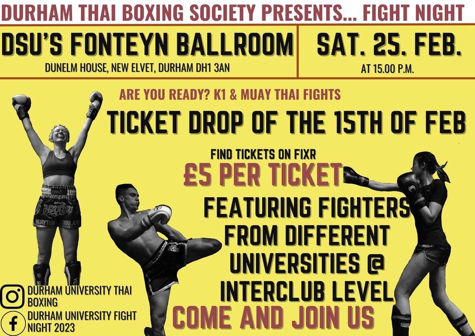 Durham University Fight Night 2023 at Durham Student Union | Dunelm ...