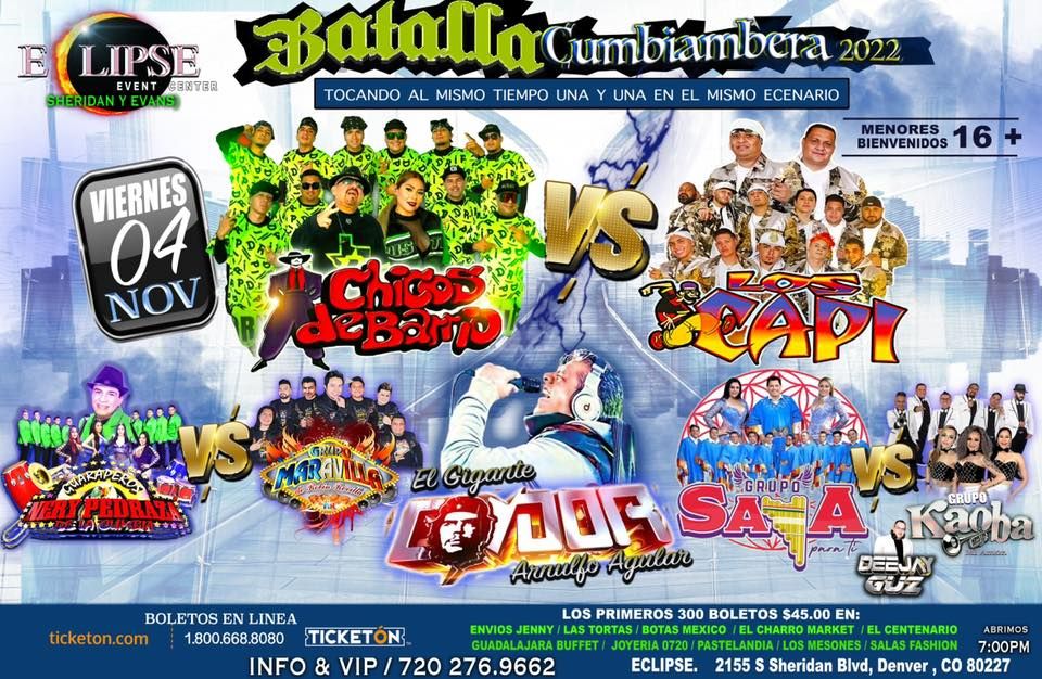 Eclipse Event Center , Chicos de Barrio/Sonido Condor/Nery Pedraza y ...