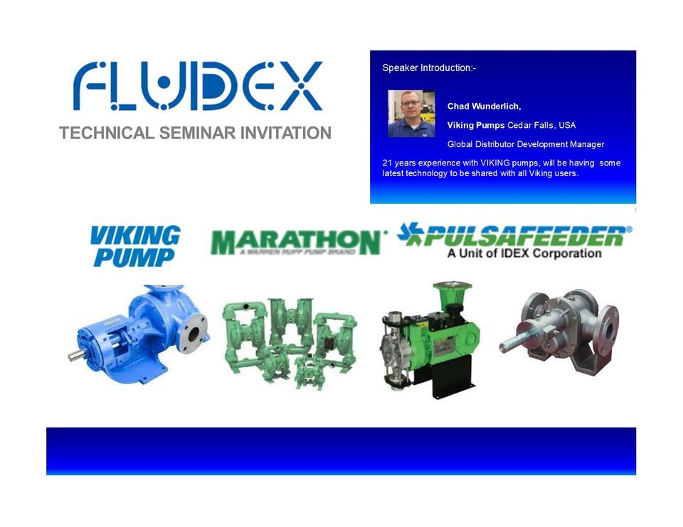 FLUIDEX VIKING TECHNICAL SEMINAR | online | March 29, 2022