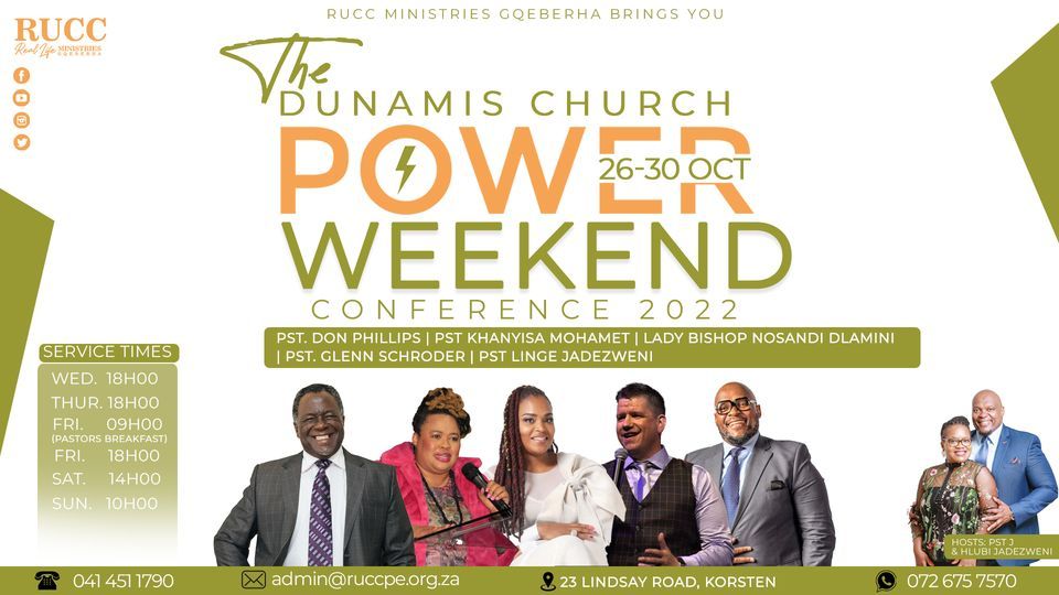 Power Weekend Conference 2022 at RUCC Ministries Gqeberha, Port ...