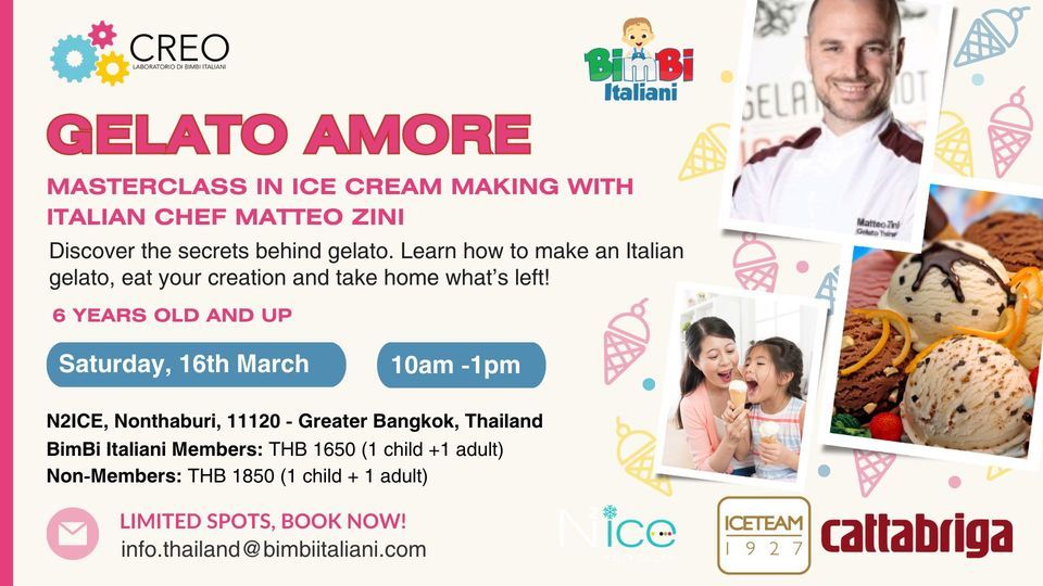 CREO LAB: GELATO AMORE - Masterclass in icecream making with Italian Chef Matteo Zini | N2ice ...