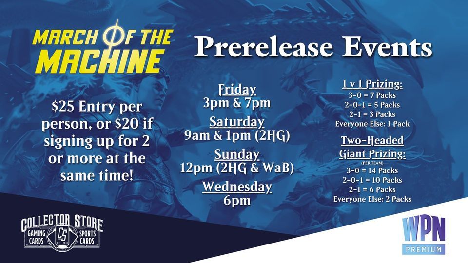 March of the Machine Prerelease | The Collector Store LLC, Saint Peters, MO | April 14, 2023