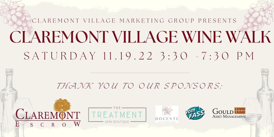 Claremont Village Wine Walk | Claremont Village | November 19, 2022