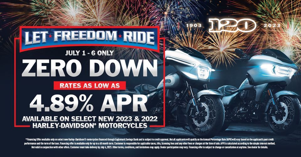 LET FREEDOM RIDE ZERO DOWN | Old Pueblo Harley-Davidson, Tucson, AZ ...