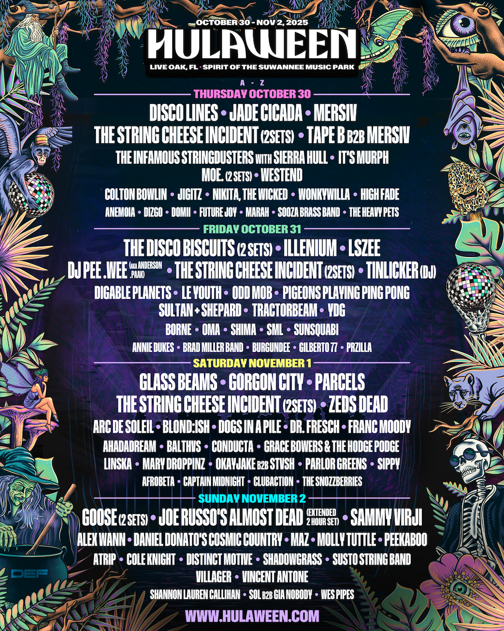2025 Suwannee Hulaween - 4 Day Pass at Spirit of the Suwannee Music ...