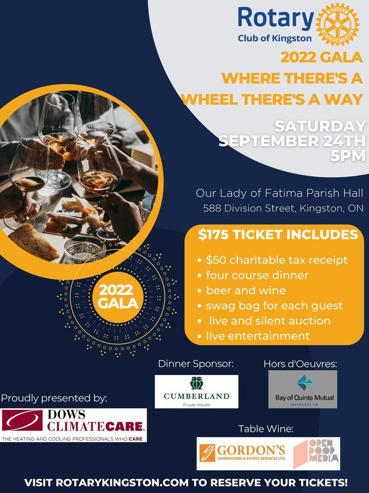Rotary Gala 2022 - Where Theres a Wheel, Theres a Way | Fátima Parish ...