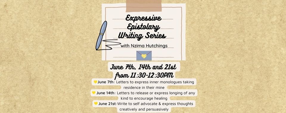 Expressive Epistolary Writing Series | 1477 Park Street, Hartford, CT ...