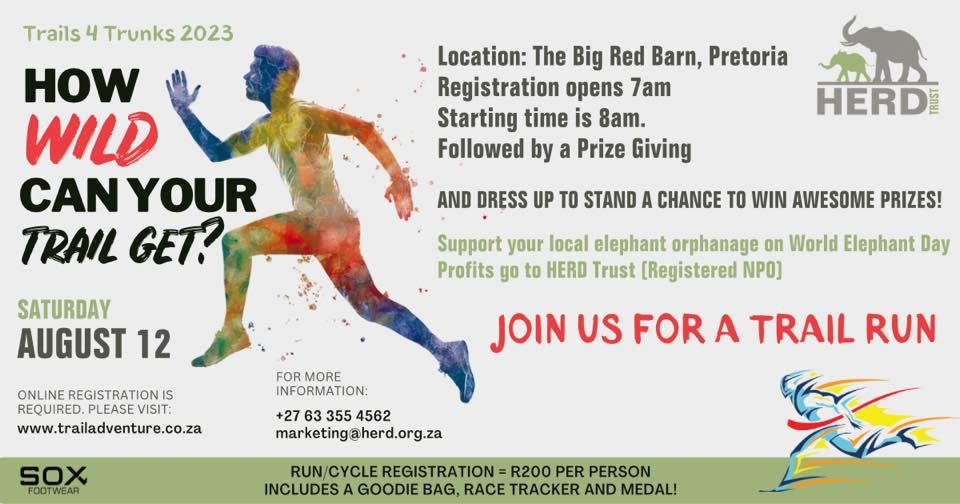 Trails for Trunks 2023! | Big Red Barn, Centurion, GT | August 12, 2023