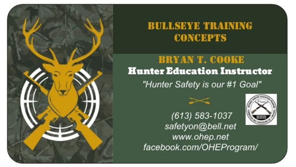 Ontario Hunter Education Course | Bullseye Training Concepts, Kingston ...