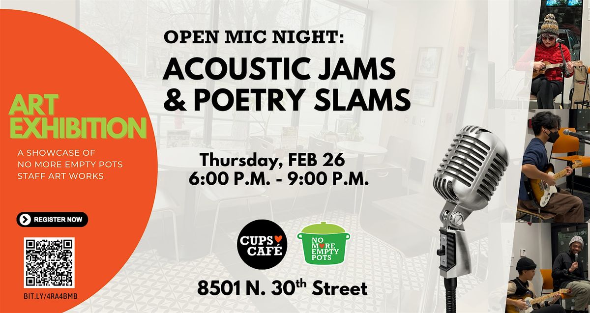 Acoustic Jams and Poetry Slams: Open Mic at Cups Cafe at Cups Café ...