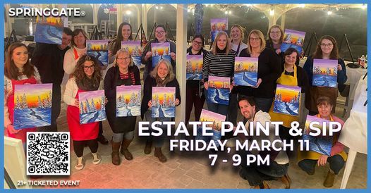 Estate Paint N Sip | SpringGate Vineyard, Harrisburg, PA | March 11, 2022