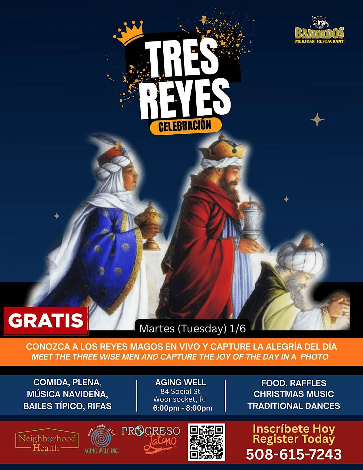 Tres Reyes Celebration at Aging Well Inc., Woonsocket on 6th January, 2026