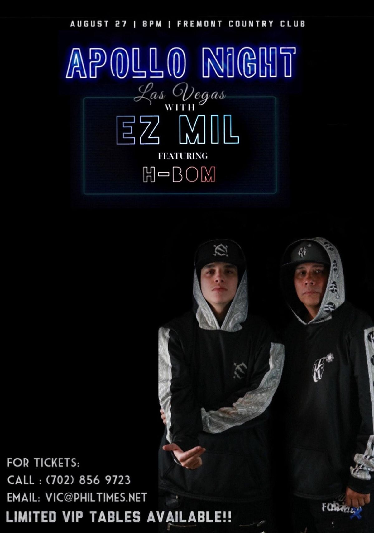 APOLLO NIGHT FEAT EZMIL & HBOM at Fremont Country Club, Las Vegas on ...