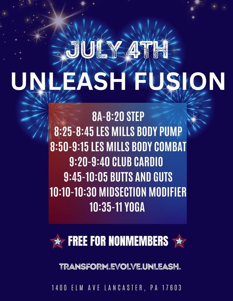 Unleash Fusion | 1400 Elm Ave. Lancaster, PA 17603 | July 4, 2023