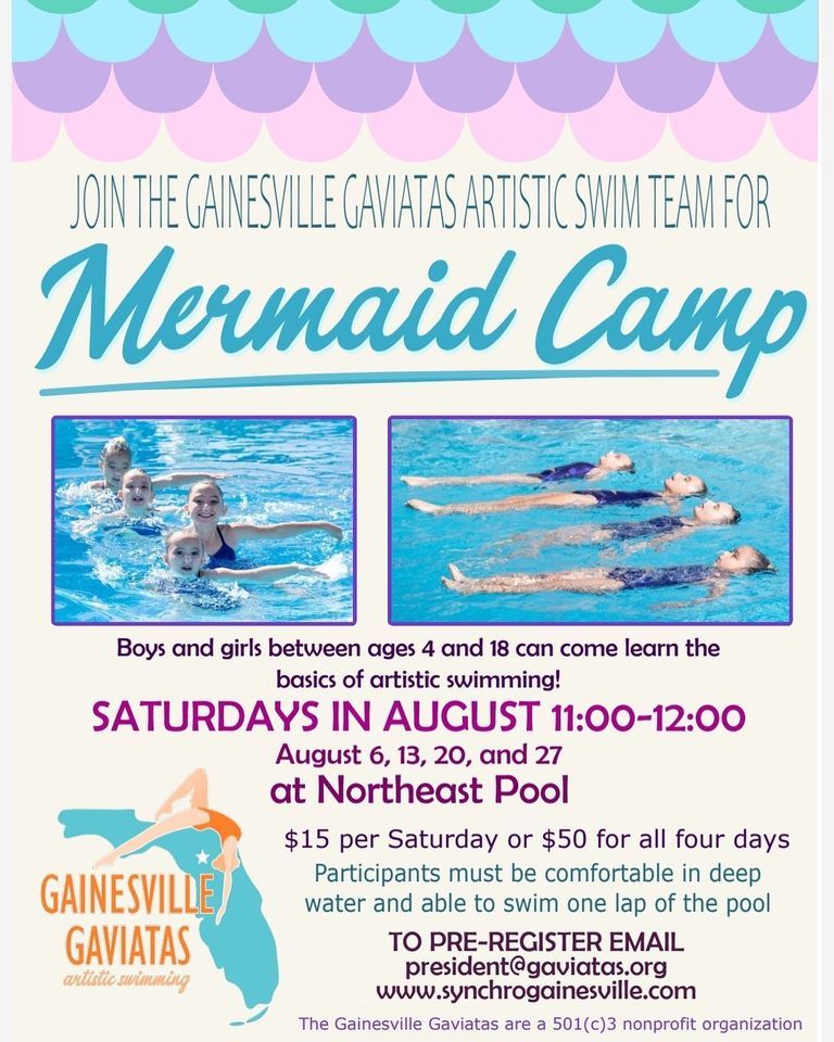 Mermaid Camp at Dwight H. Hunter "Northeast" Pool, Gainesville on 1st ...