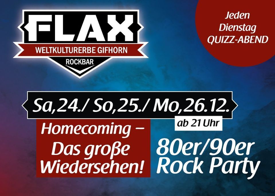 80er/90er Rock Party at Flax, Braunschweig on 24th December, 2022