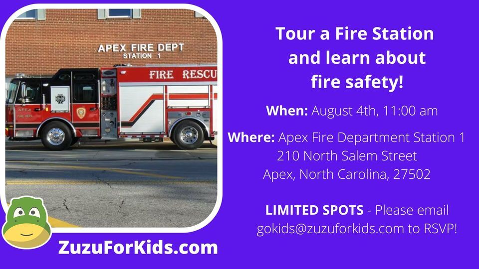 Kids Tour Apex Fire Station, Learn about Fire Safety at Apex Fire ...