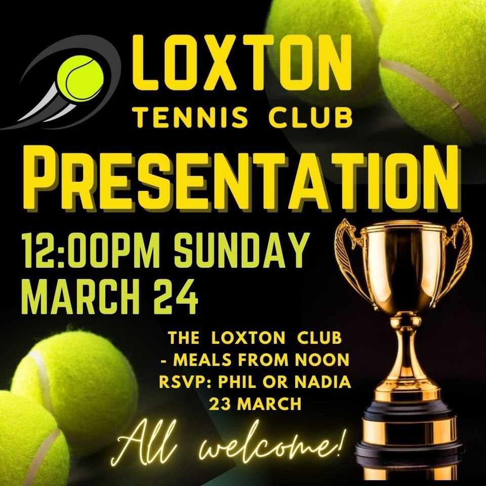 2023/24 PRESENTATION at The Loxton Club on 24th March, 2024
