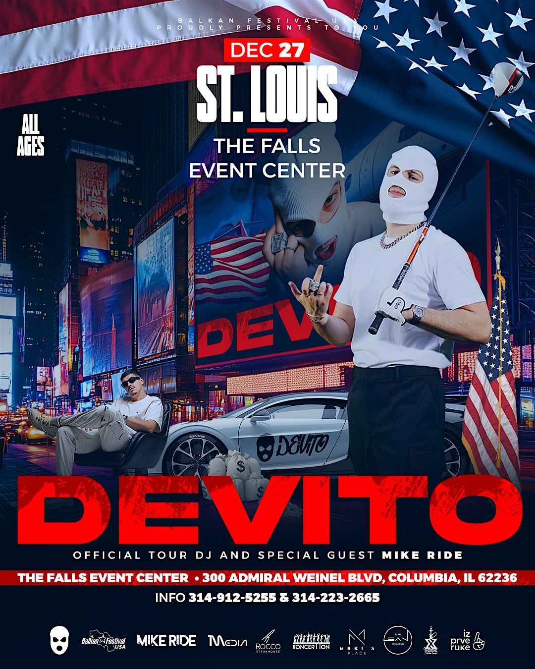 Devito - USA Tour 2025 / St.louis - December 27th at The Falls Event Center, Columbia on 27th ...