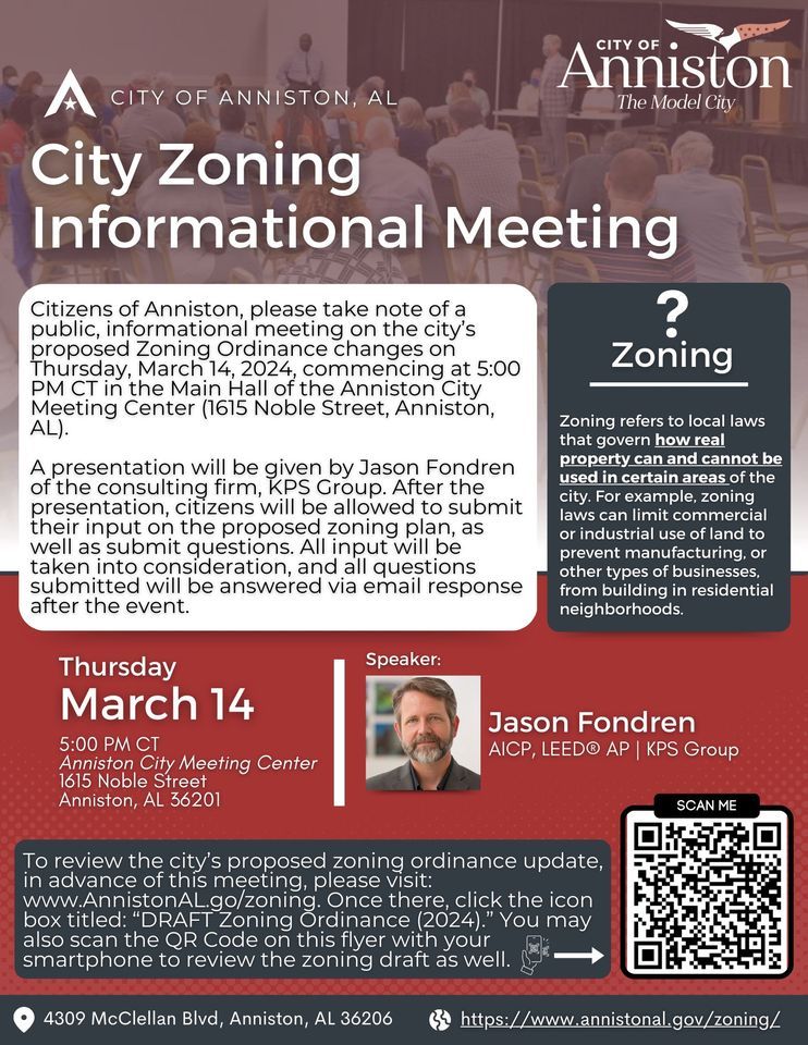 Zoning Informational Meeting at Anniston City Meeting Center on 14th ...