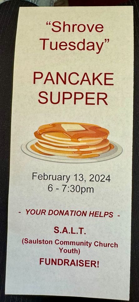 Shrove Tuesday Pancake Supper @ Saulston Community Church | 4620 Wayne ...