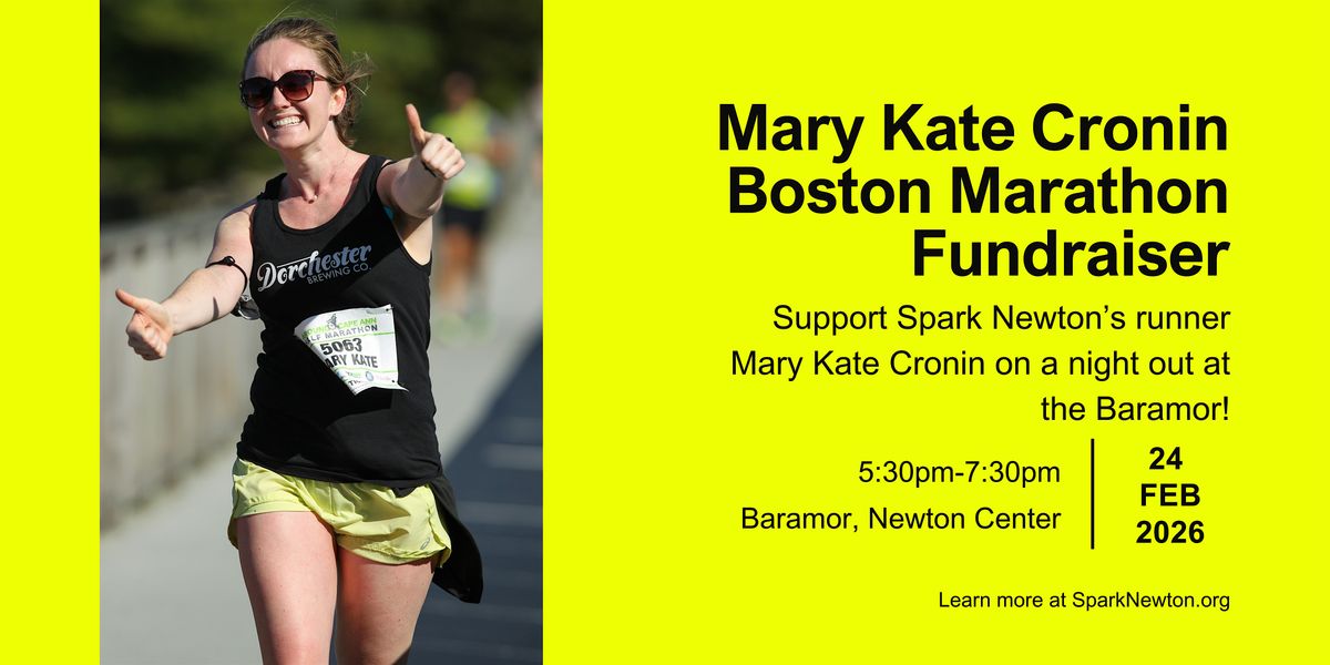 Mary Kate Cronin Boston Marathon Fundraiser for Spark Newton at Baramor ...