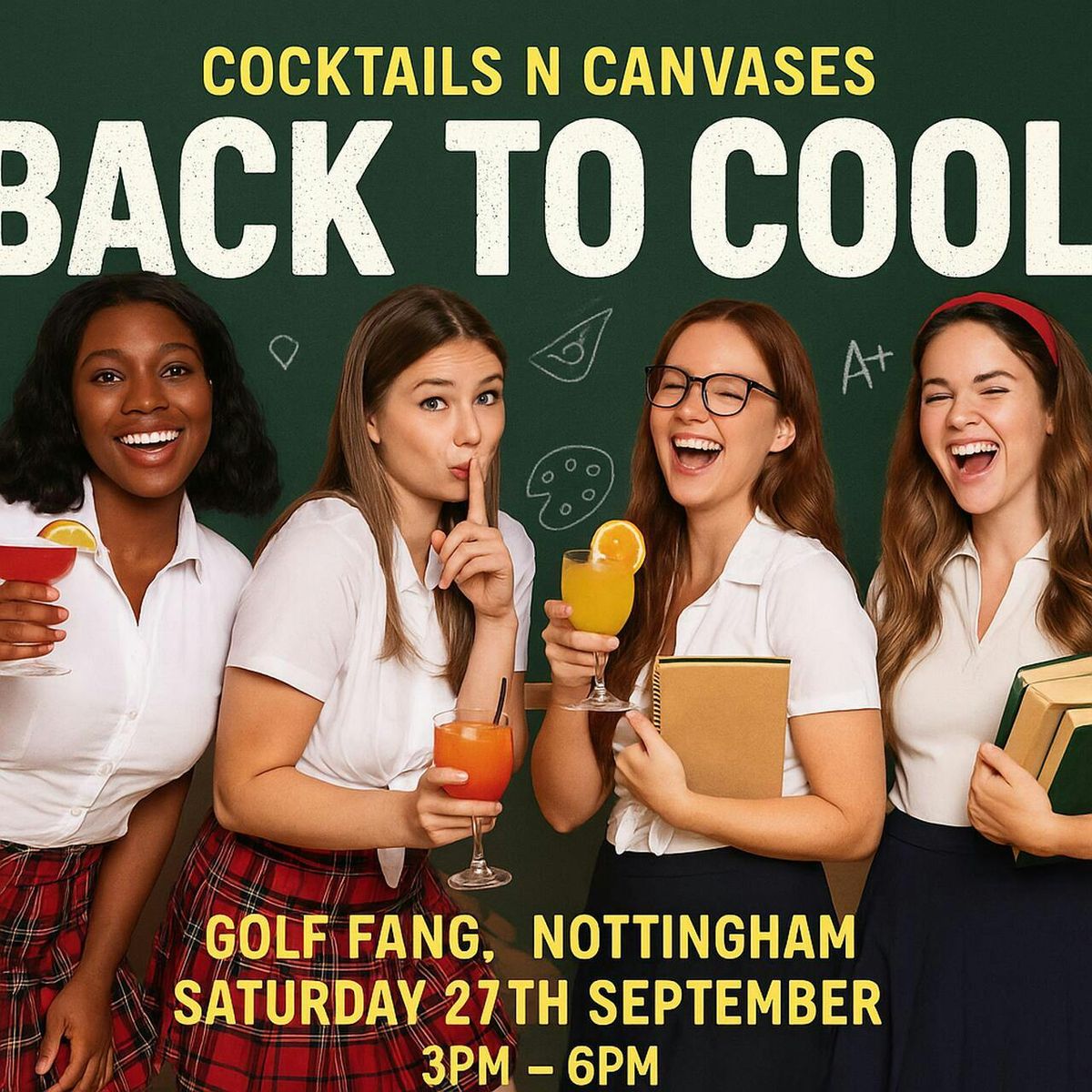 Cocktails N Canvases x Golf Fang Back to Cool Sip and Paint | Golf Fang ...
