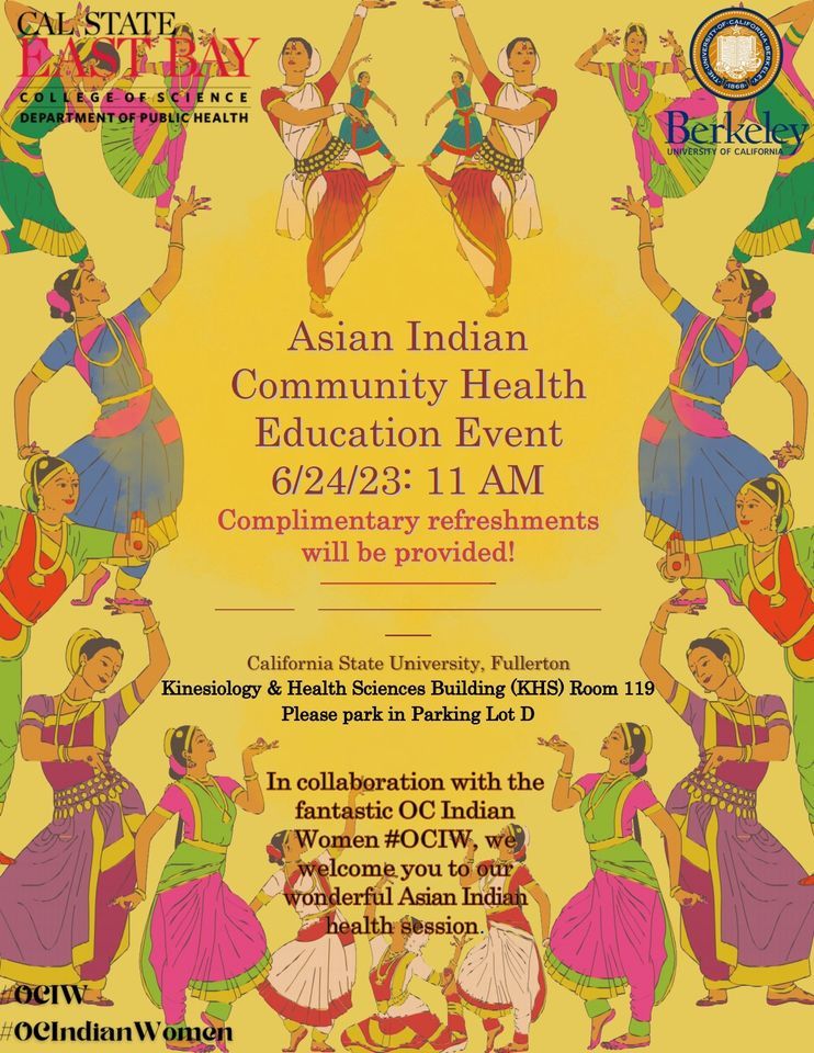 ASIAN INDIAN HEALTH SEMINAR | Cal State Fullerton | June 24, 2023