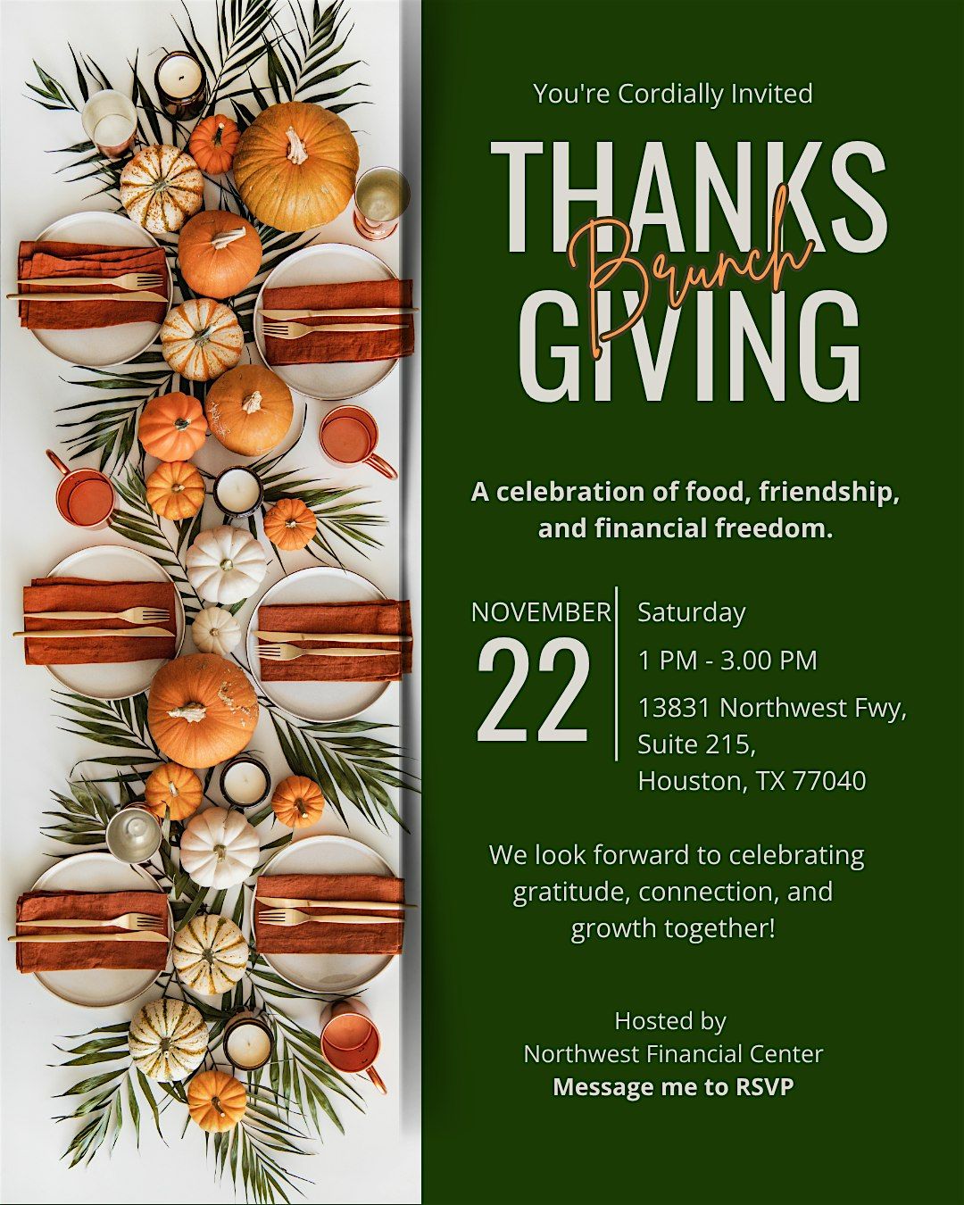 Feast & Finances: A Thanksgiving Brunch for Financial Empowerment! at ...