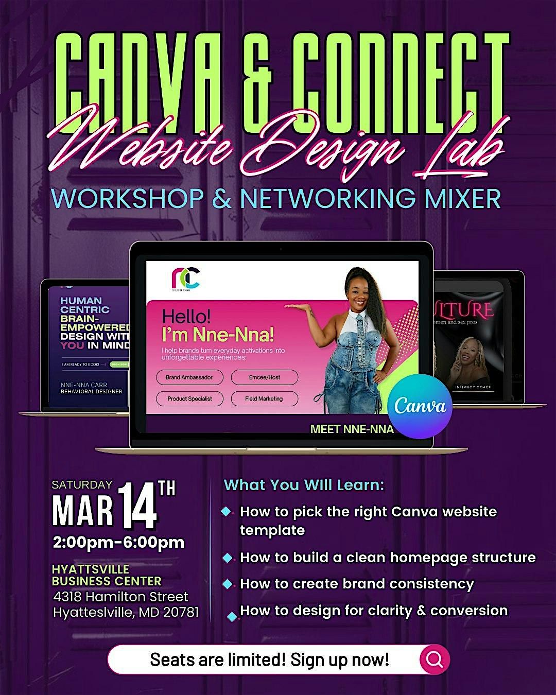 Canva & Connect: Website Design Lab & Networking Mixer at Hyattsville ...