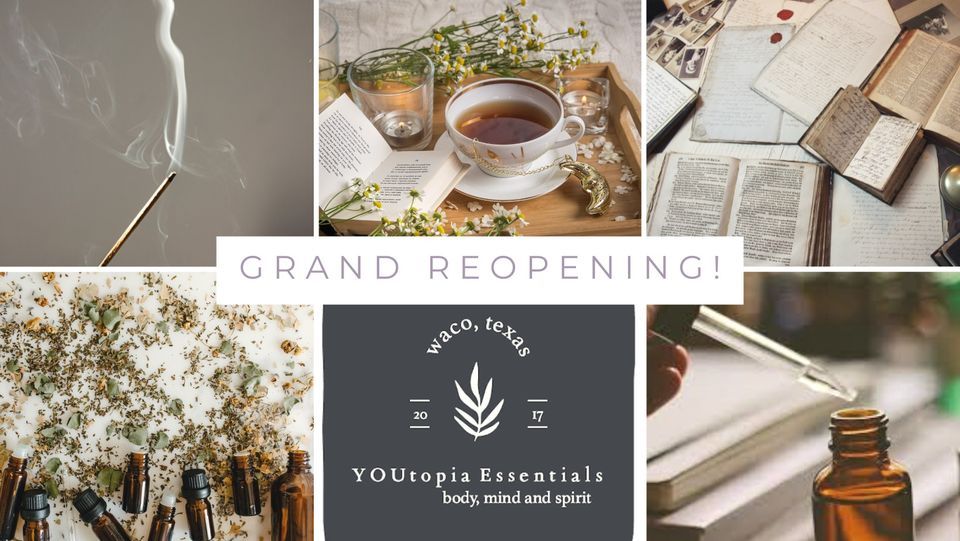 Grand Reopening VIP Experience at YOUtopia Essentials, Waco on 8th ...
