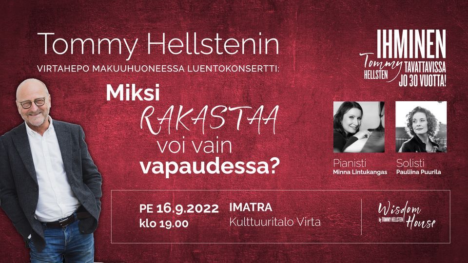 Imatralla Tommy Hellsten - puhetta ja musiikkia rakkaudesta at ...