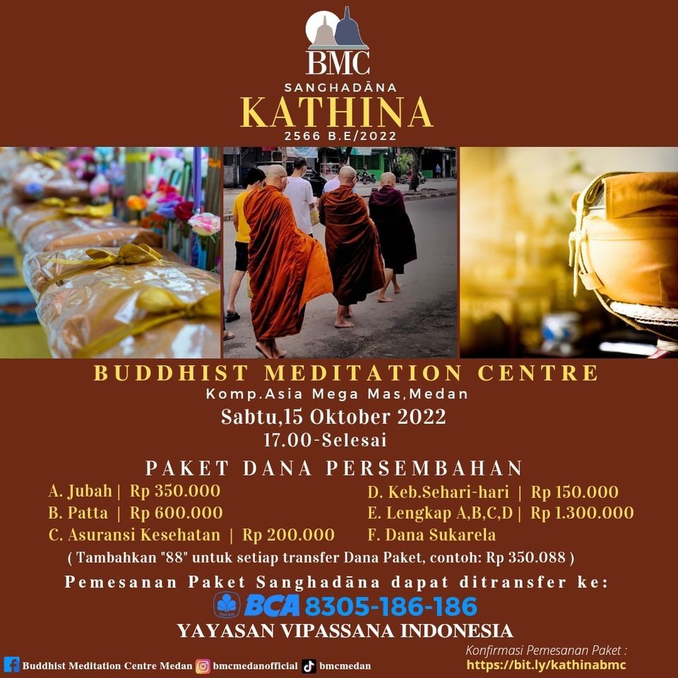 Sanghadāna Kathina 2566 TB/2022 | Buddhist Meditation Centre Medan ...