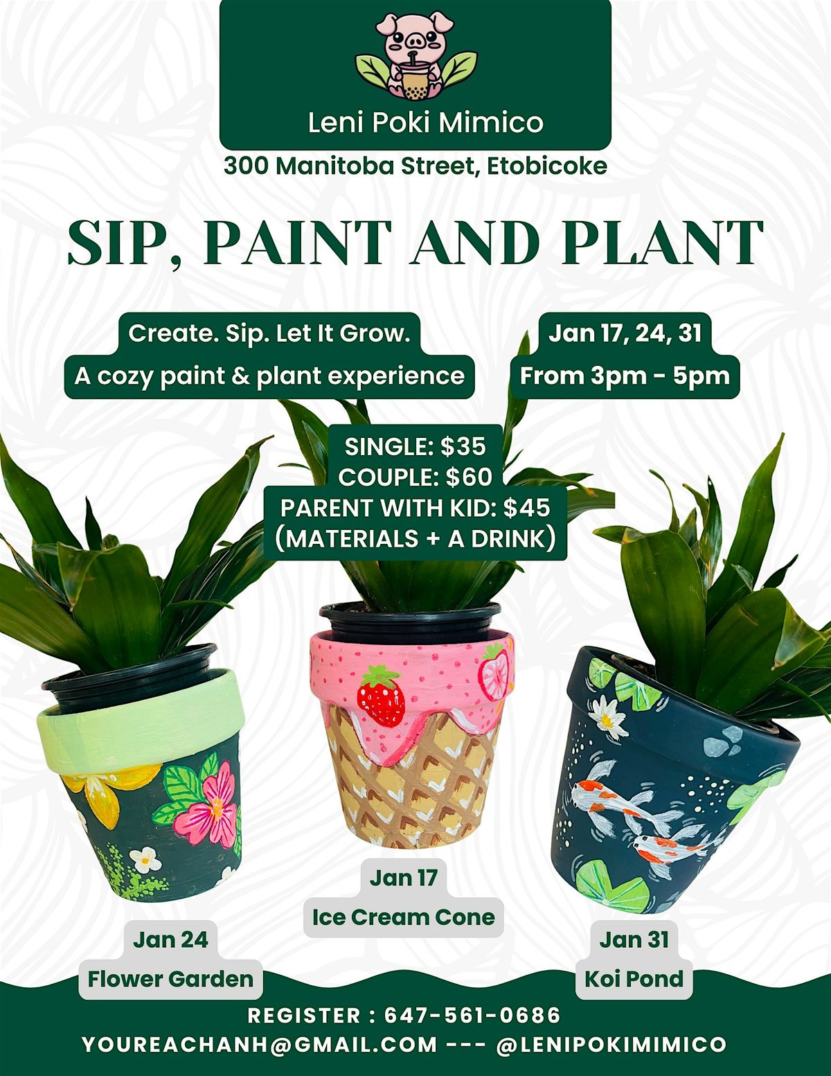 Sip, Paint and Plant workshop at 300 Manitoba St, Toronto on 17th ...