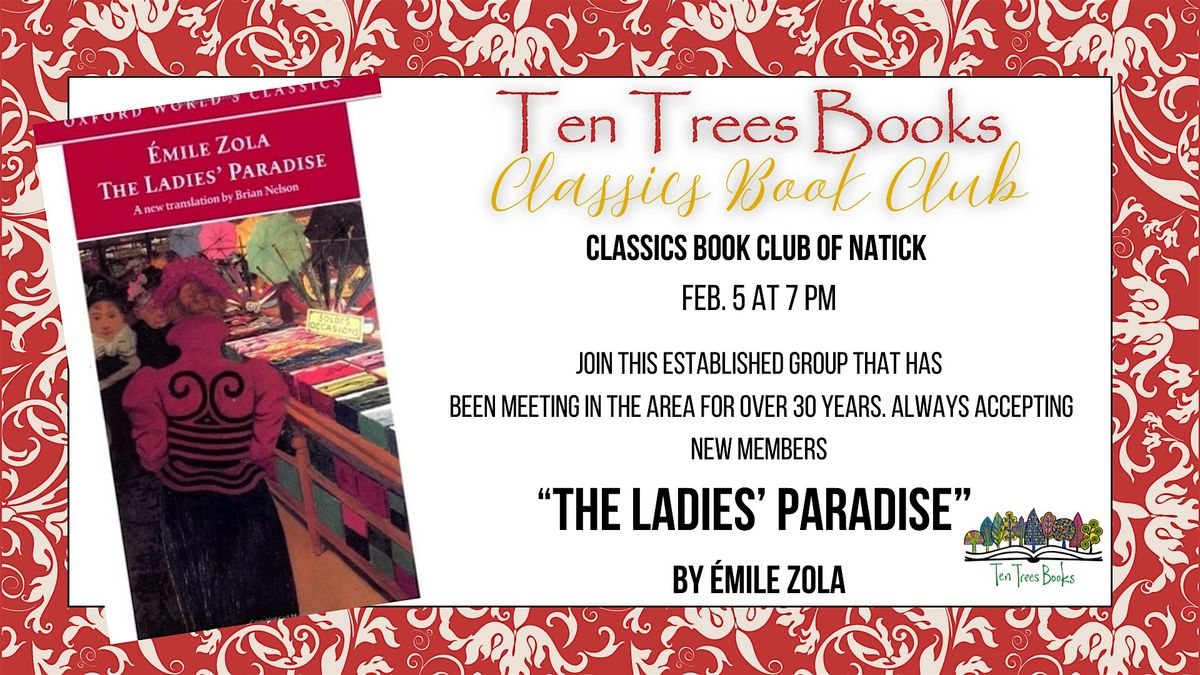 Classics Book Club at Ten Trees Books in Natick at Ten Trees Books ...