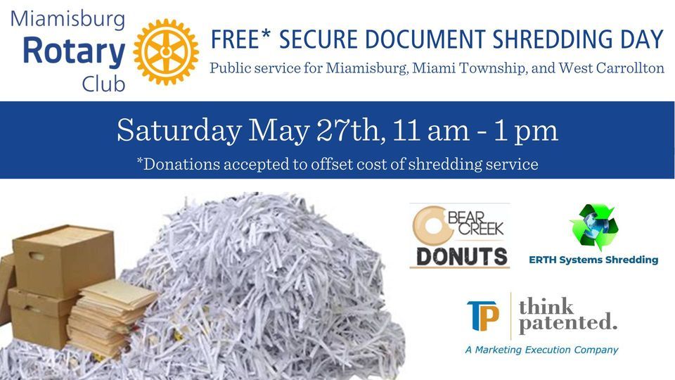 Free* Secure Document Shredding Day at Think Patented, Miamisburg on ...