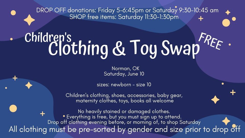 Norman Childrens Clothing and Toy Swap (FREE) at Norman, Oklahoma on ...