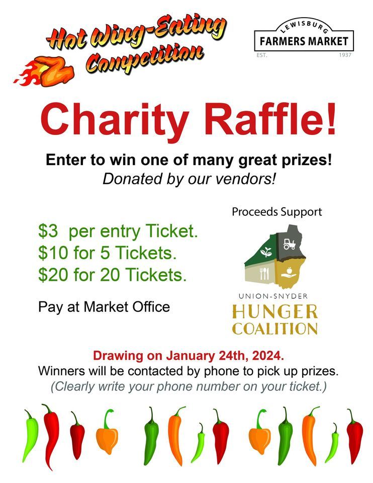 LFM Vendor Charity Raffle at Lewisburg Farmers Market on 24th January, 2024