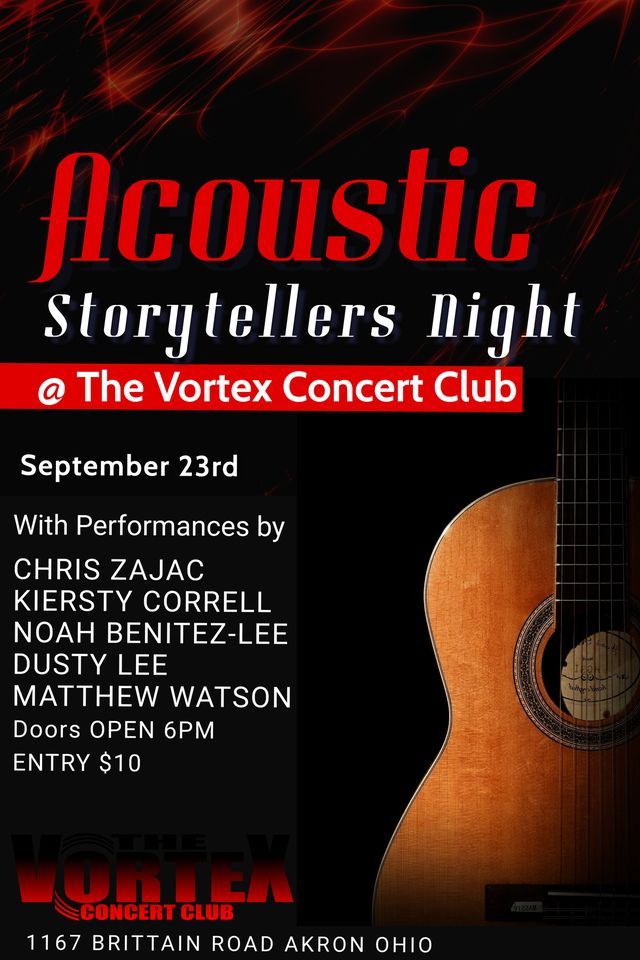 Acoustic Storytellers | The Vortex, Akron, OH | September 23, 2022