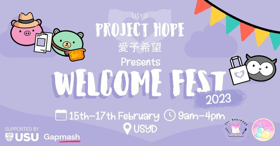 Welcome Fest 2023 ?: USYD Project Hope at University of Sydney ...