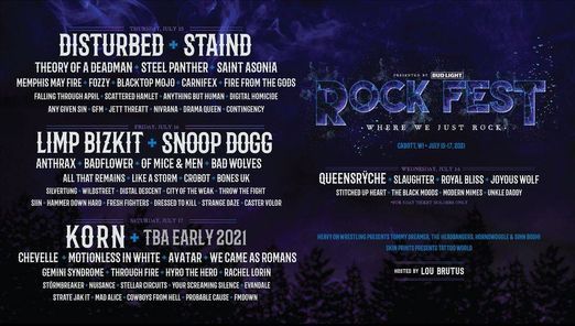 Rock Fest Wisconsin 2021 | Rock Fest, Cadott, WI | July 14 to July 17