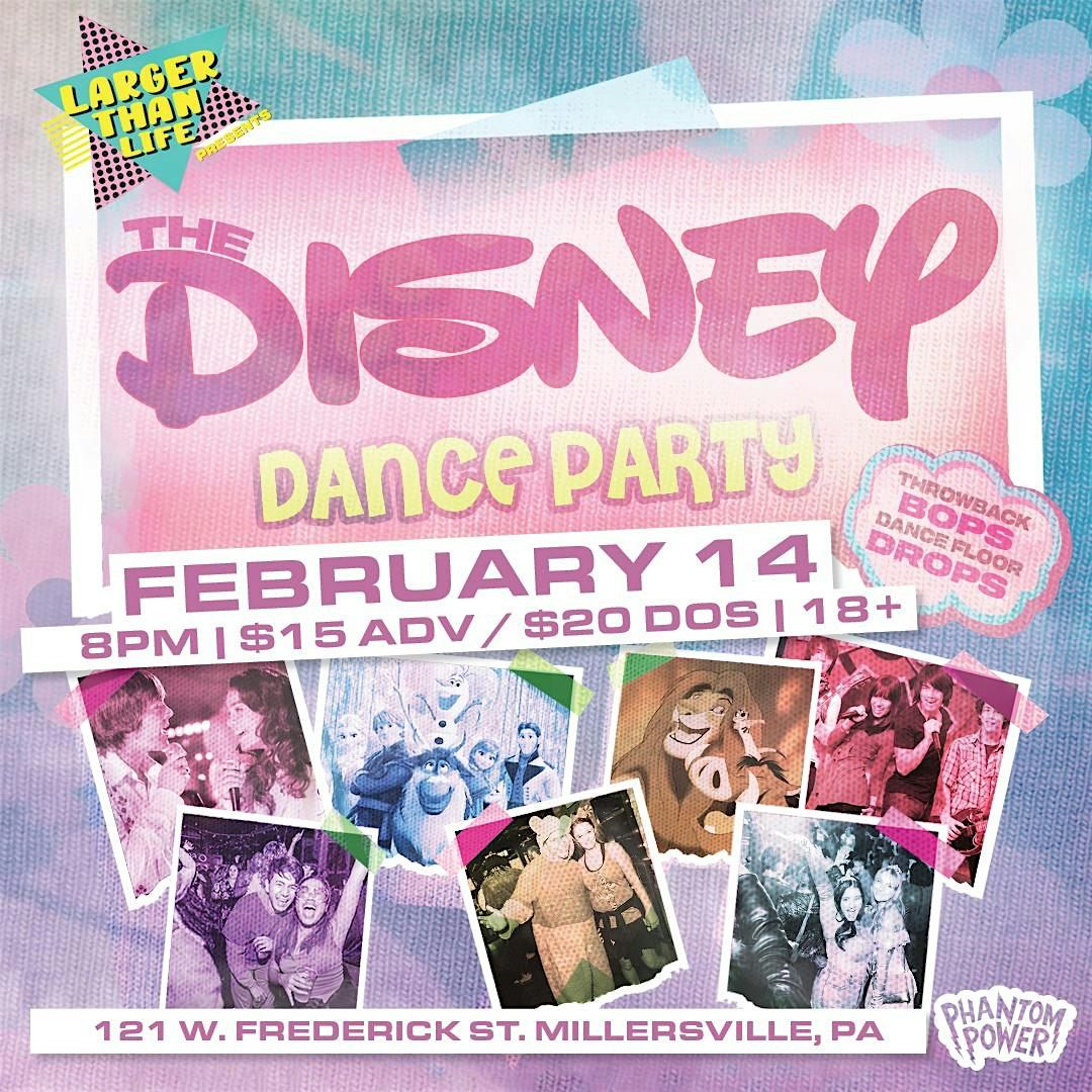 Disney Dance Party at Phantom Power, Millersville on 14th February, 2026
