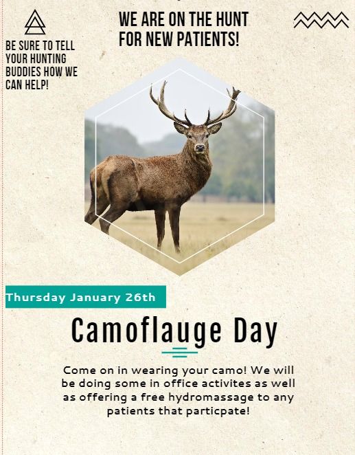 Camo Day! at Wilson Chiropractic, Beaumont on 26th January, 2023