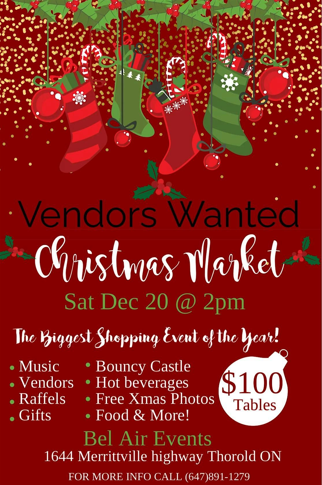 Christmas Market Thorold at Bel-Air event space, Thorold on 20th ...