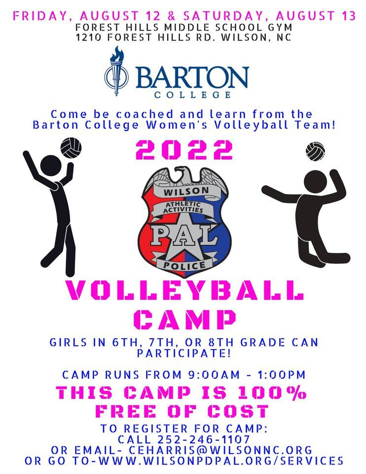Wilson PAL Volleyball Camp (Girls Only) | Forest Hills Middle, Wilson ...